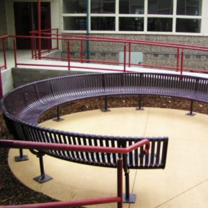 Steel Slatted Circular Seat - Furphy Foundry | Street & Park Furniture