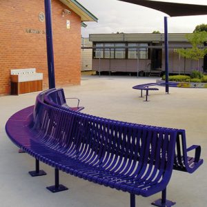 Steel Slatted Circular Seat - Furphy Foundry | Street & Park Furniture